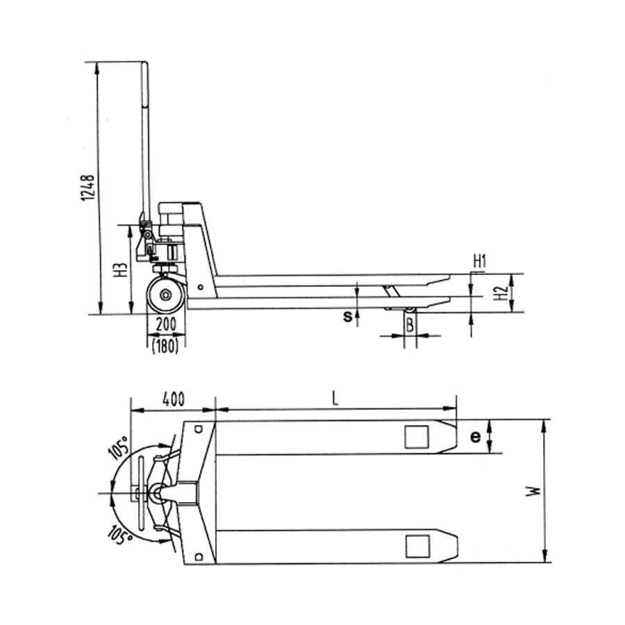 KRISBOW HYDRAULIC HAND STACKER 1TX1.6M