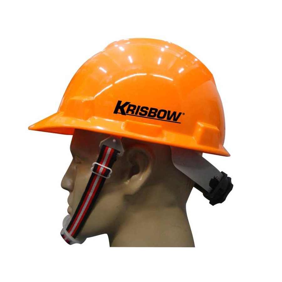 HELMET FRONT BRIM ORANGE CHINSTRAP, LOGO
