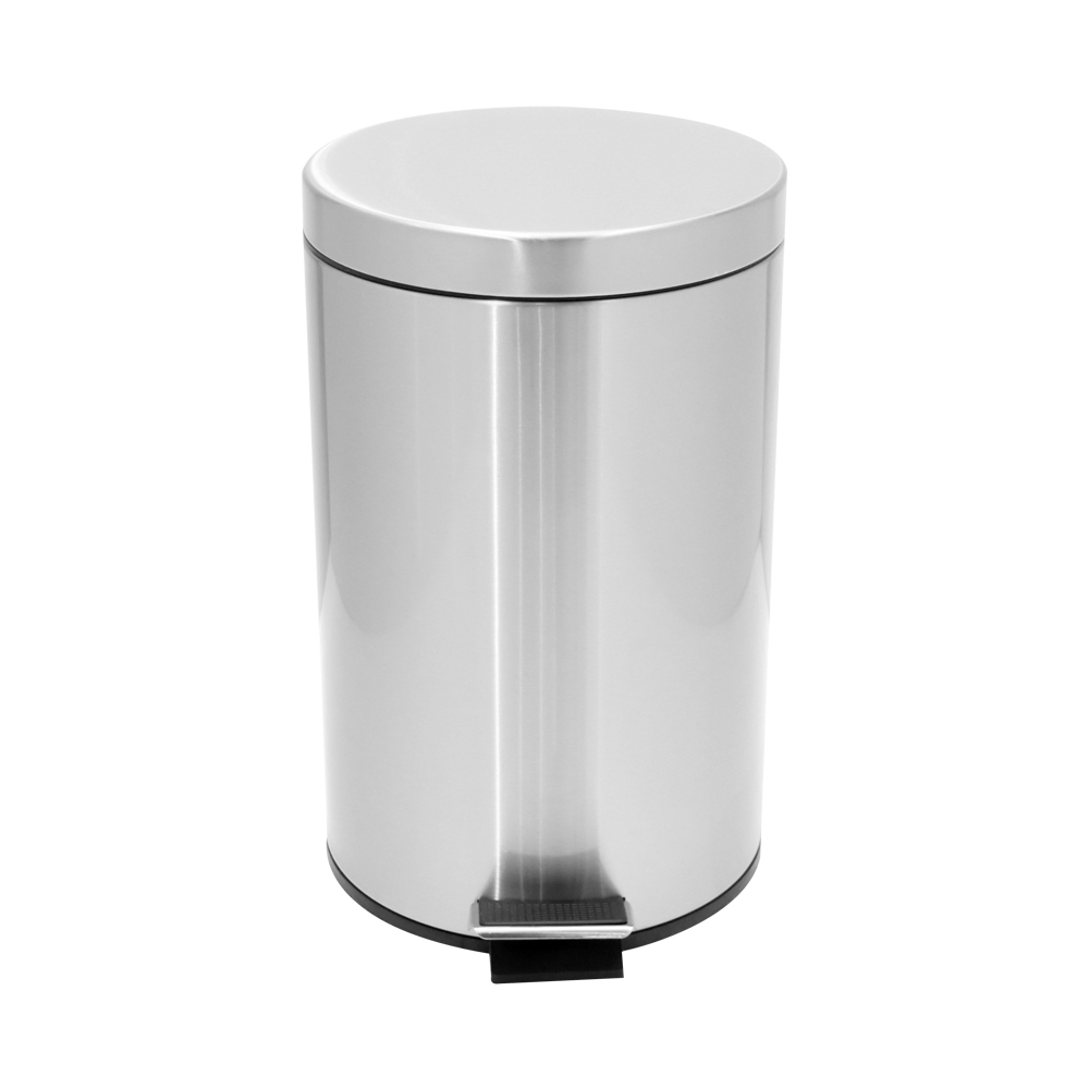 Jual DUST BIN ROUND STAINLESS STEEL 30X65CM KRISBOW Original | Kawan ...